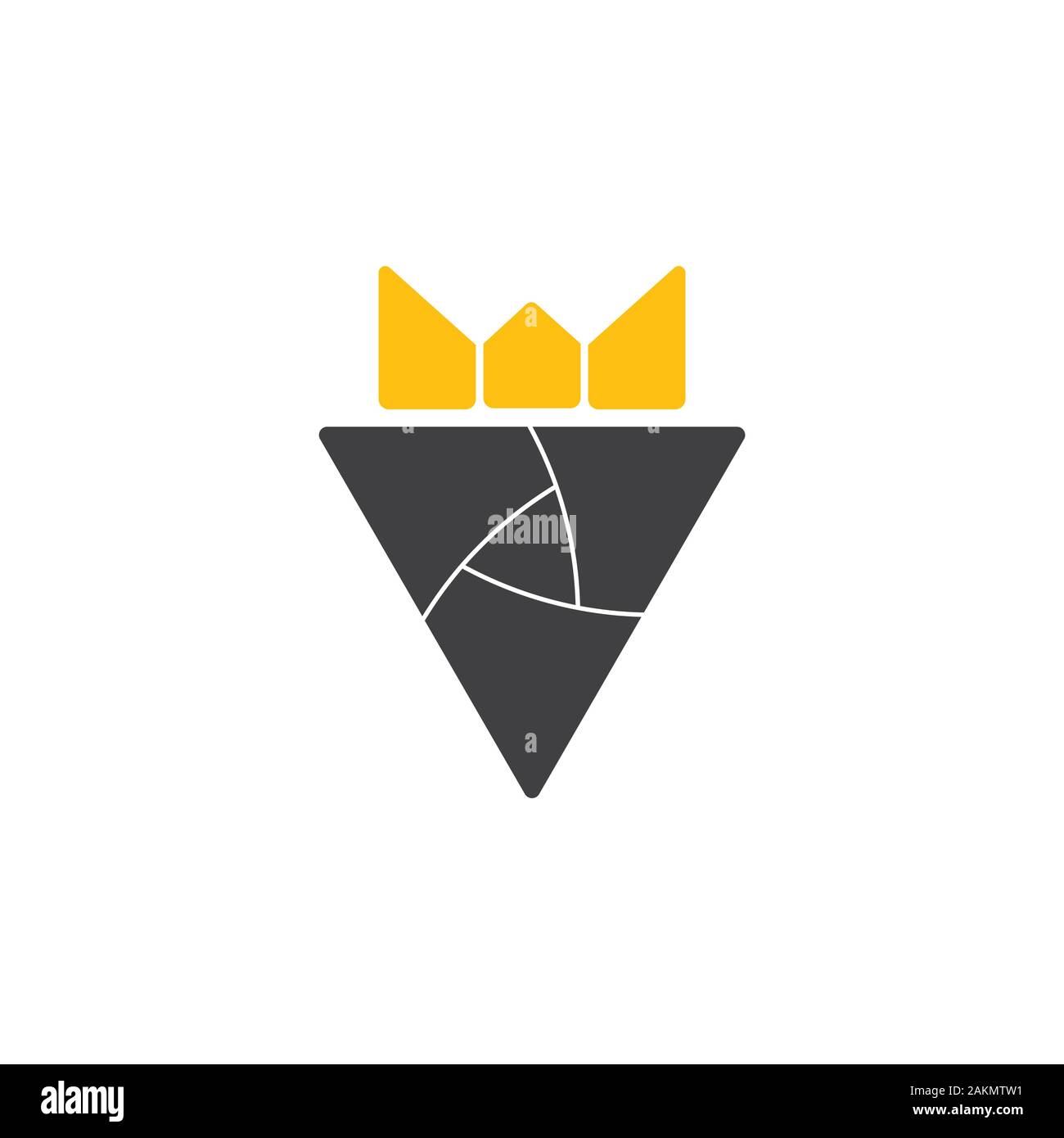 crown triangle logo vector Stock Vector Image & Art - Alamy