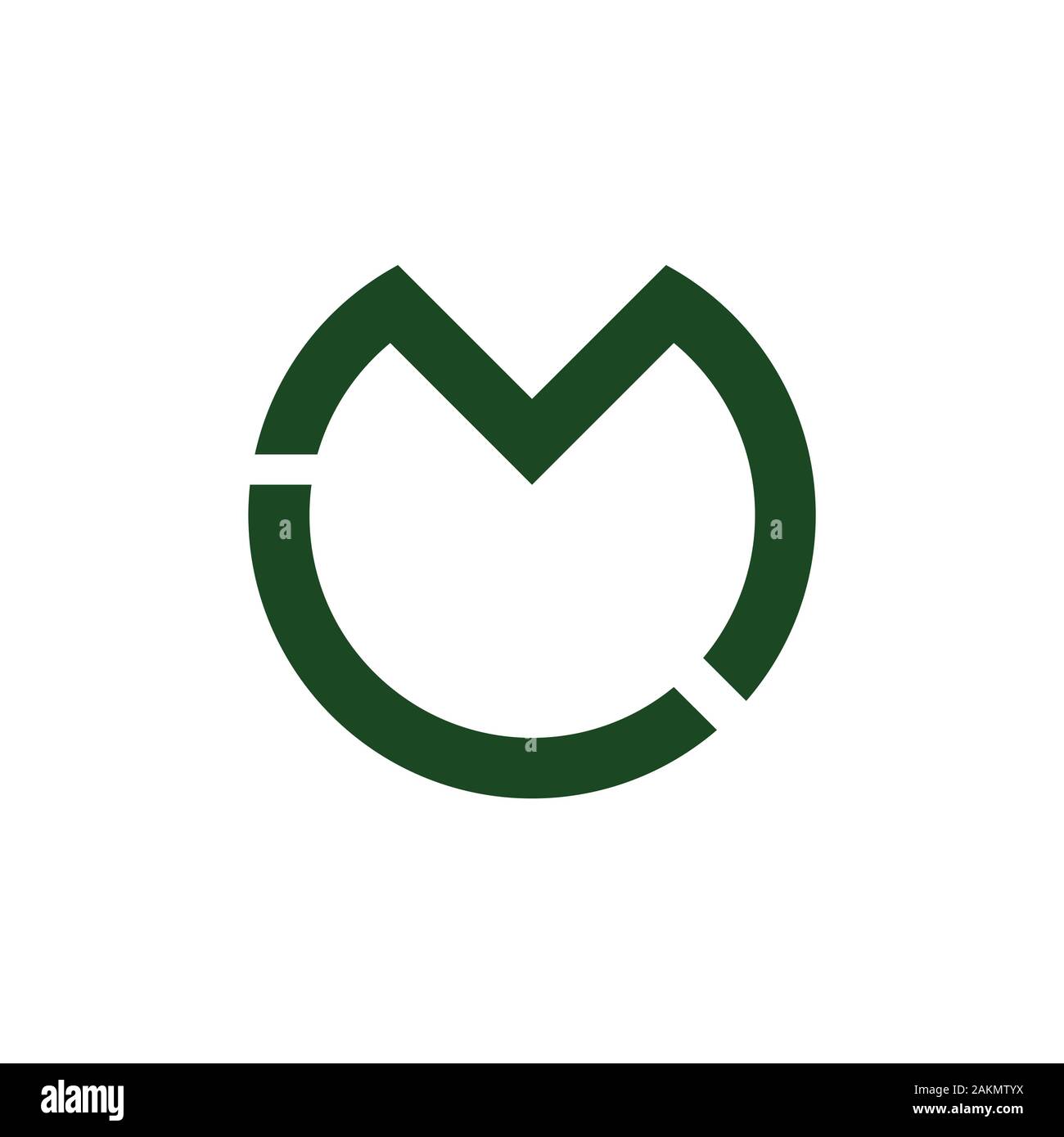 letter mu circle geometric line logo vector Stock Vector Image & Art ...