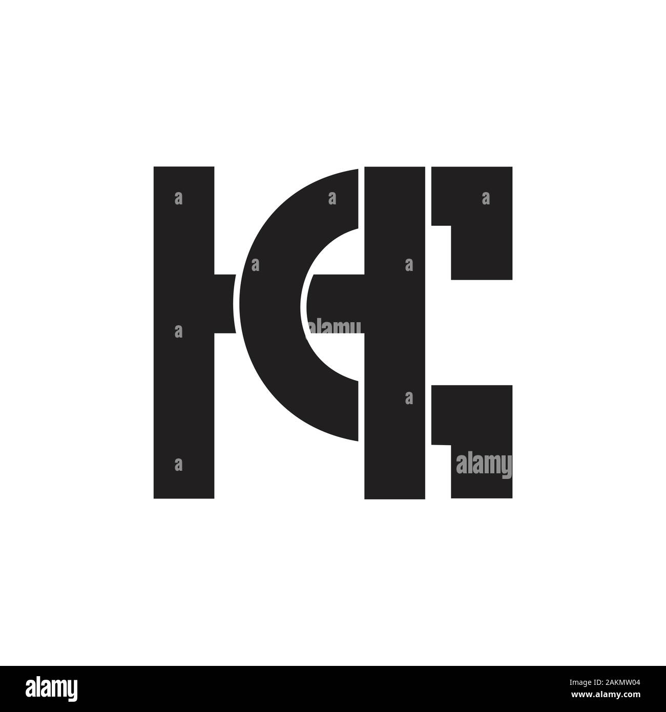 letter hq simple geometric line logo vector Stock Vector Image & Art ...