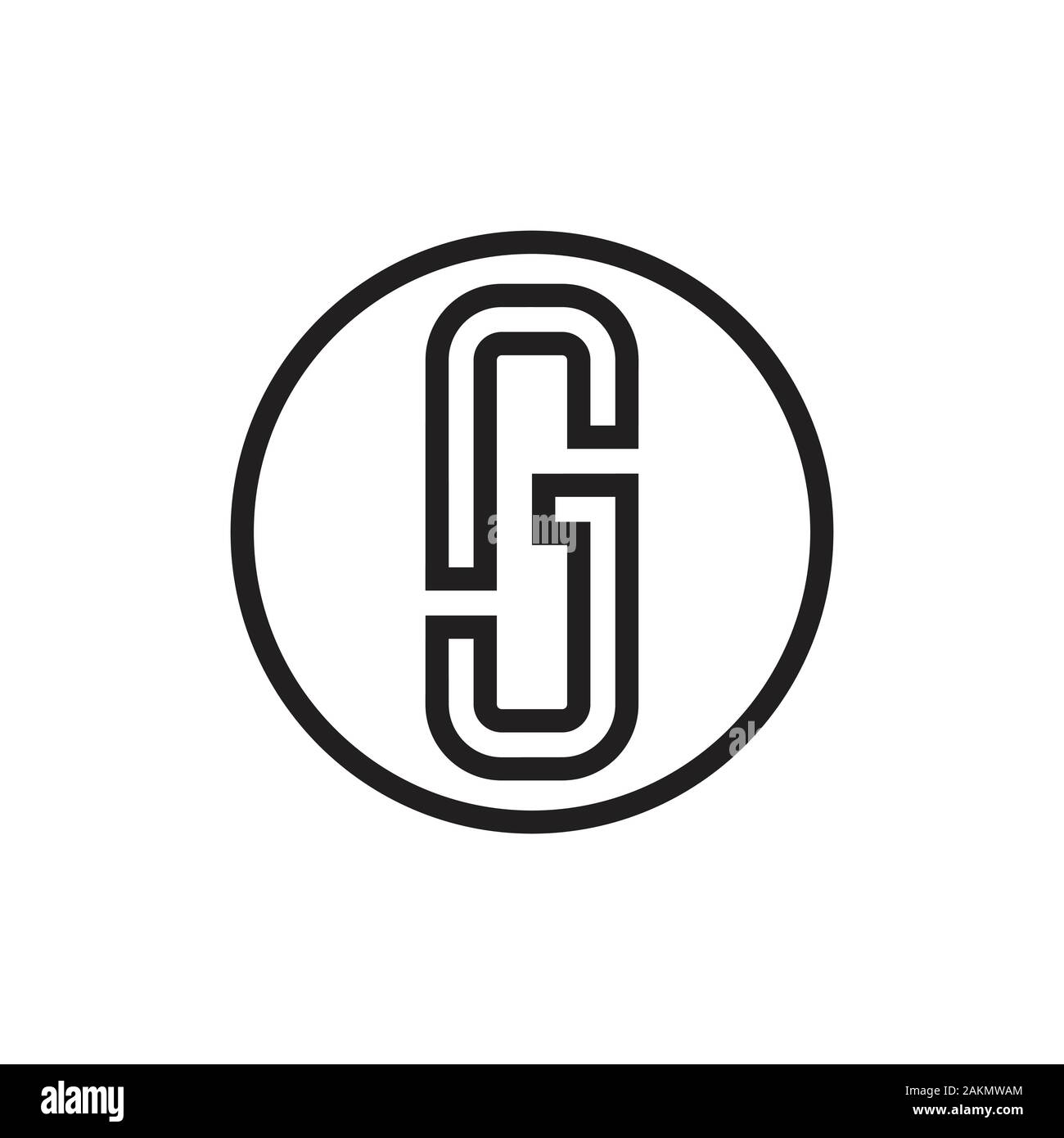 simple geometric letter g lines logo vector Stock Vector Image & Art ...