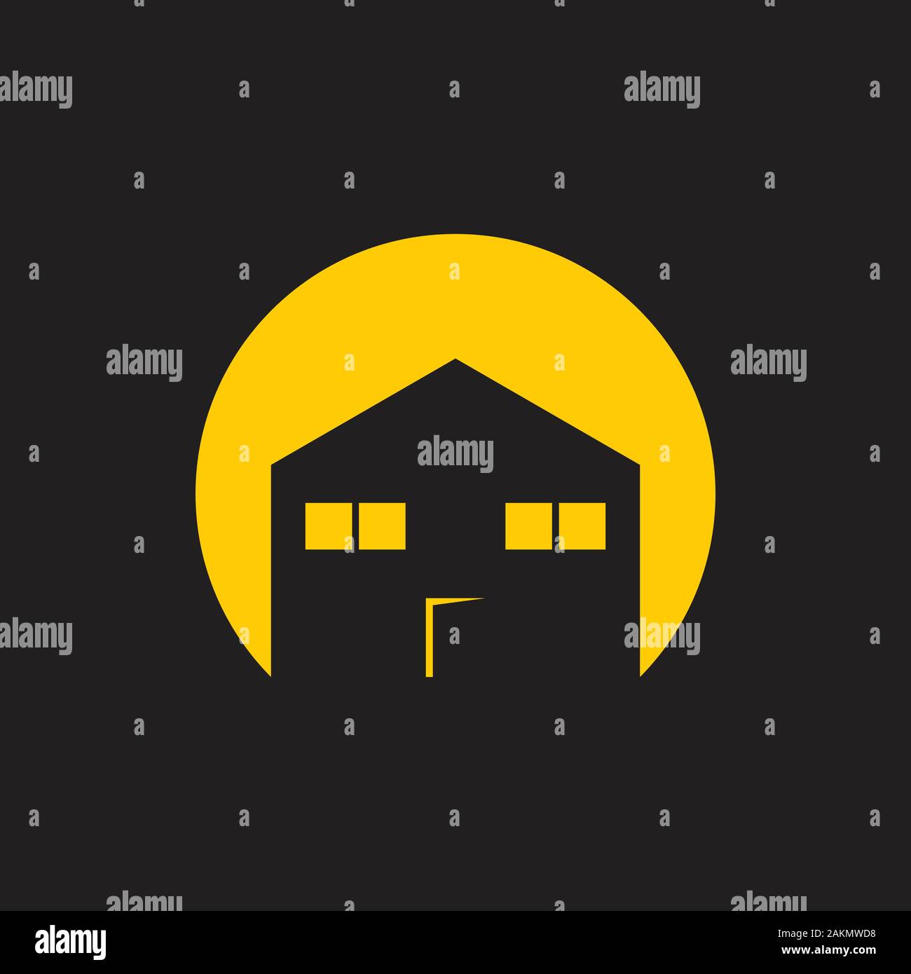 Exterior home window night Stock Vector Images - Alamy