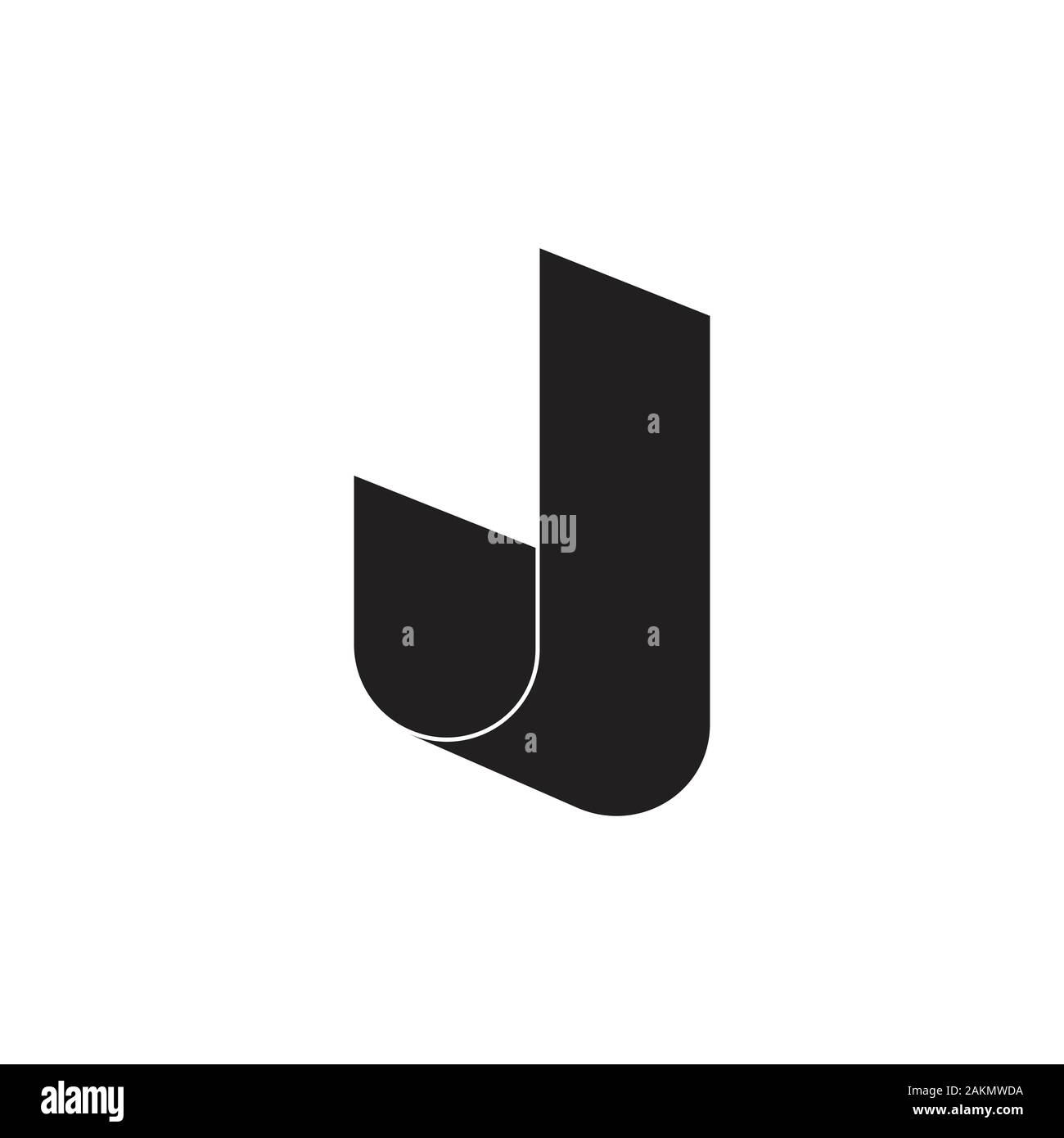 letter j 3d flat geometric logo vector Stock Vector Image & Art - Alamy