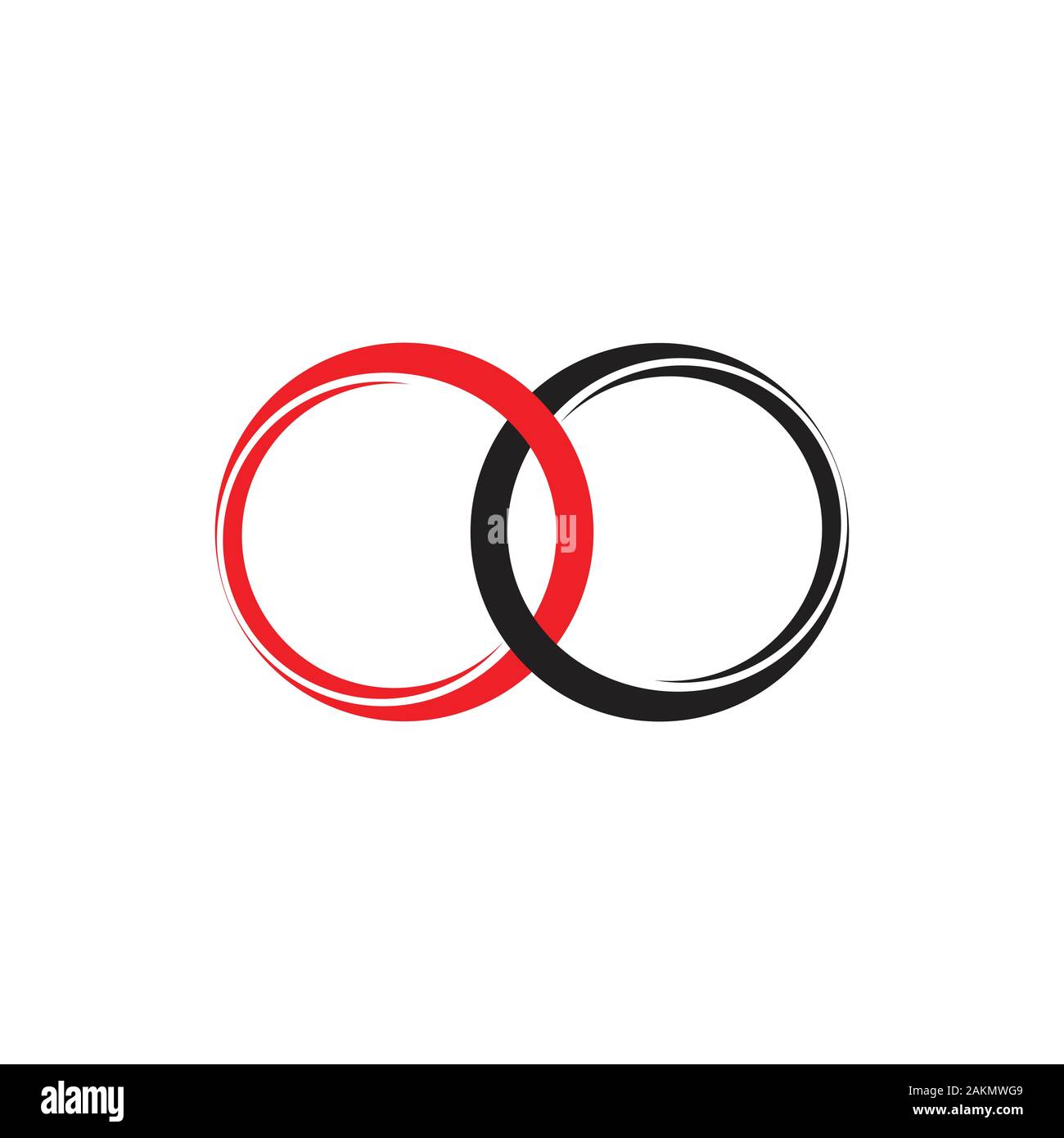 linked rings 3d logo vector Stock Vector Image & Art - Alamy