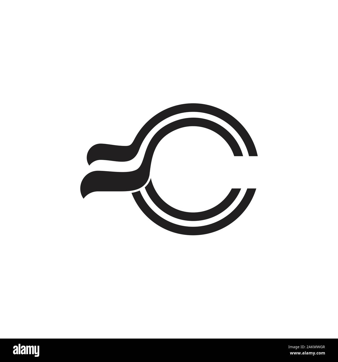 letter c ribbon motion logo vector Stock Vector Image & Art - Alamy