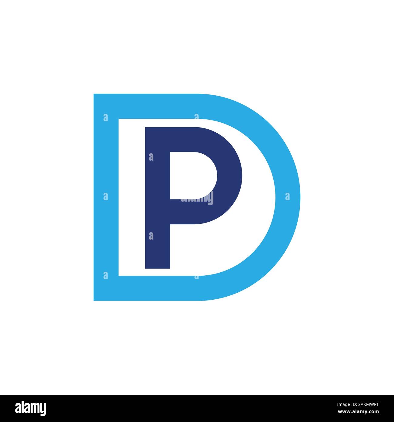 letter dp simple geometric line logo vector Stock Vector Image & Art ...