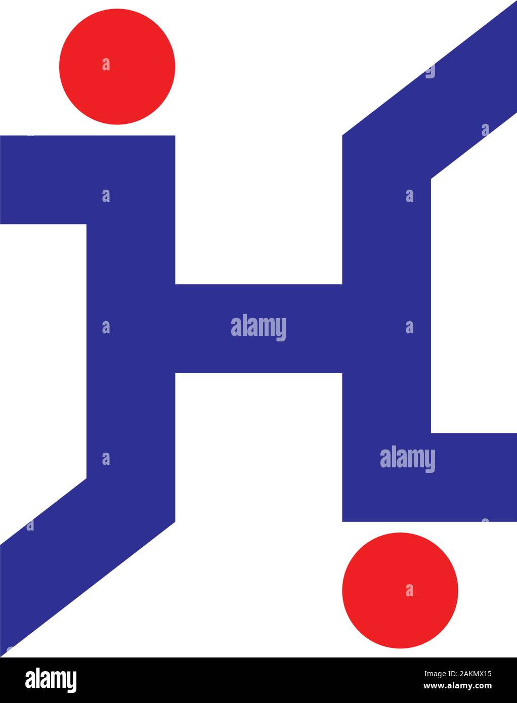 letter jh simple geometric linked logo vector Stock Vector Image & Art ...