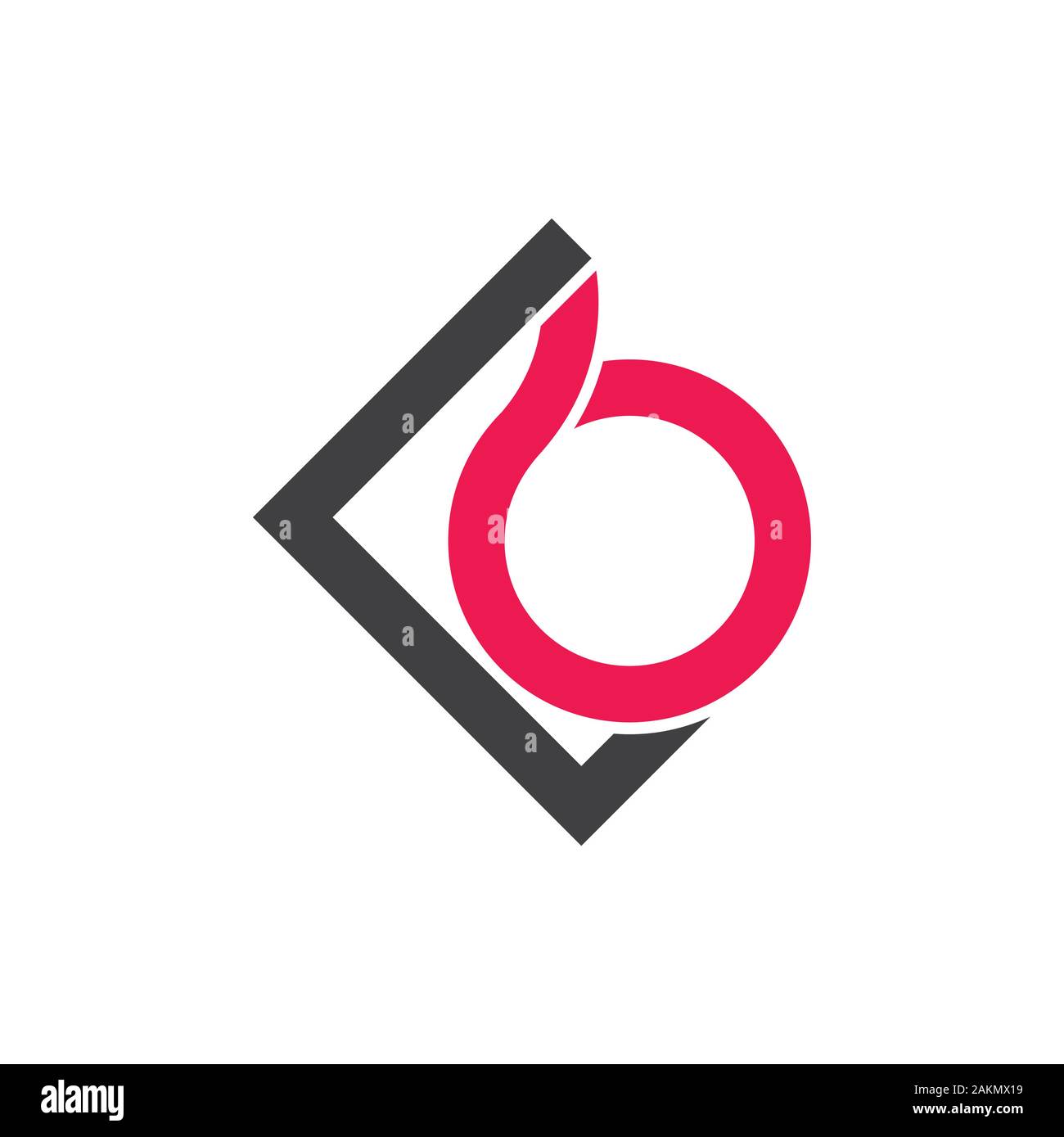 abstract letter b square frame logo vector Stock Vector Image & Art - Alamy