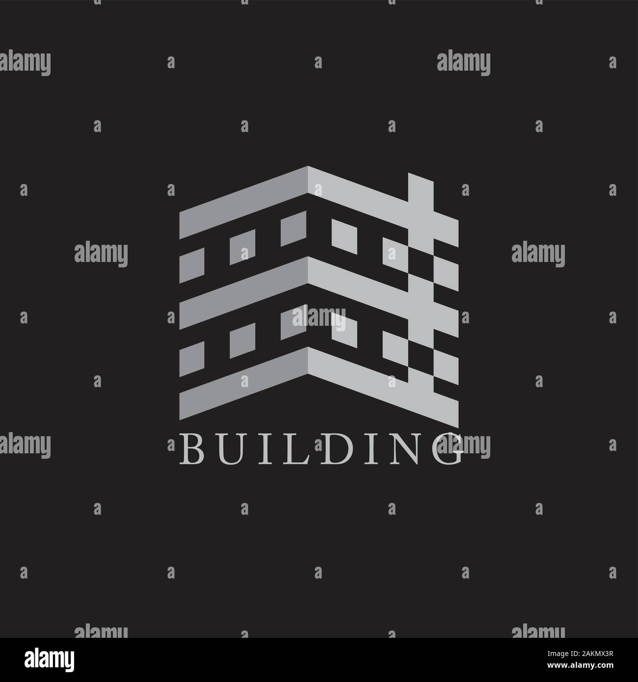 tall building geometric design logo vector Stock Vector Image & Art - Alamy