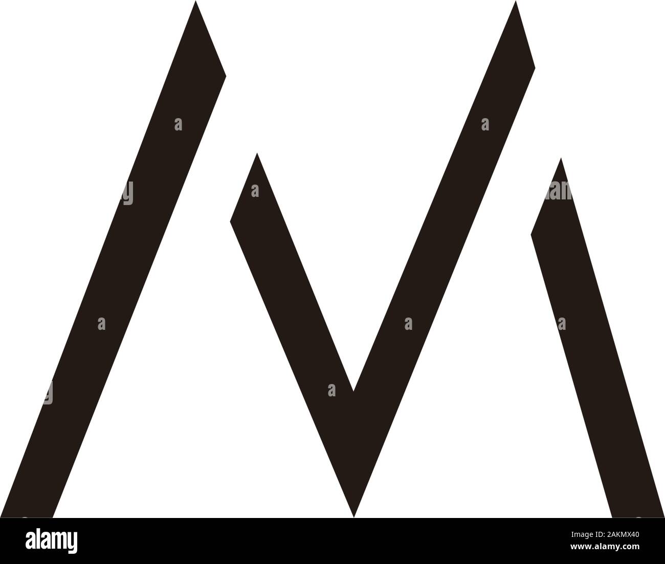 letter mv simple geometric line logo vector Stock Vector Image & Art ...