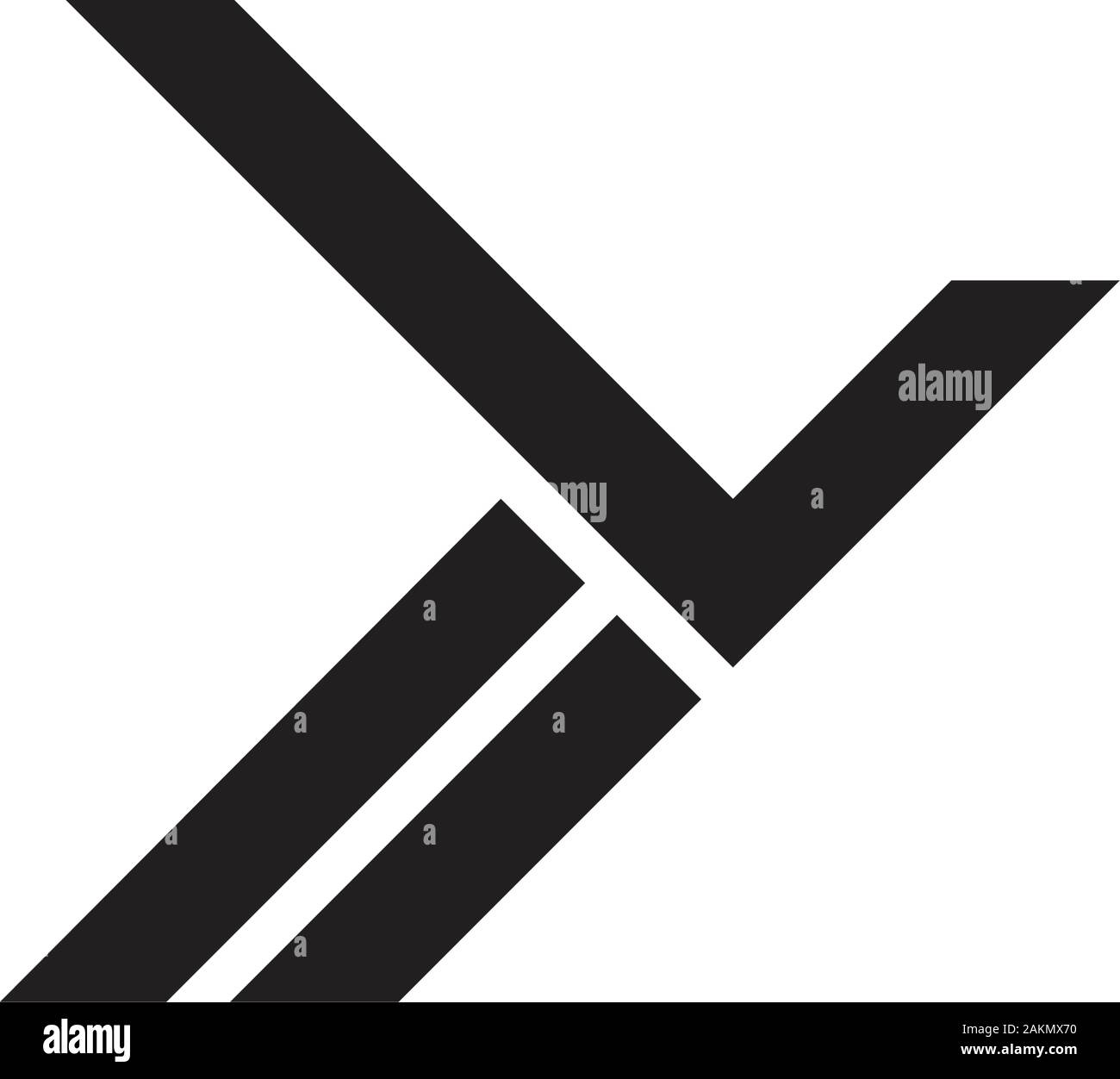 letter l fast motion geometric logo vector Stock Vector Image & Art - Alamy