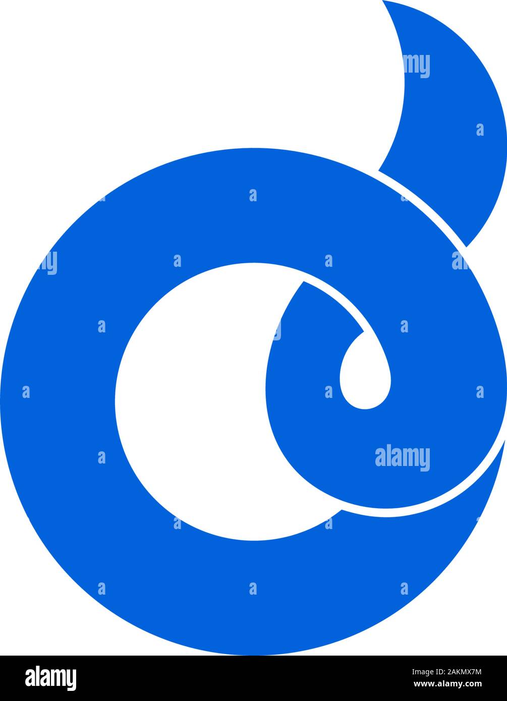 letter o d overlapping ribbon simple design logo vector Stock Vector ...