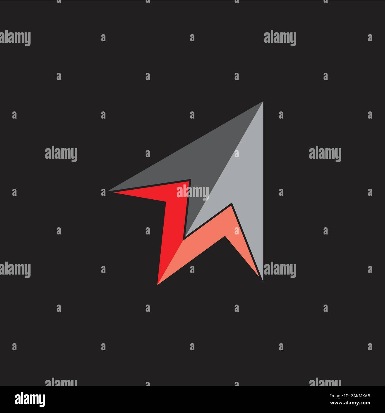 Right red color geometric hi-res stock photography and images - Alamy