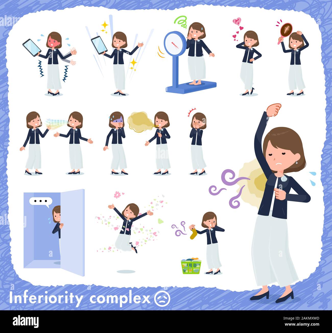 A set of formal fashion women on inferiority complex.There are actions ...