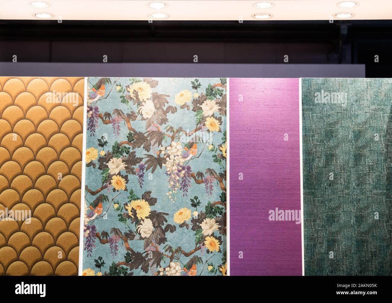 08 January 2020, Hessen, Frankfurt/Main: Various wallpapers by Rasch ...