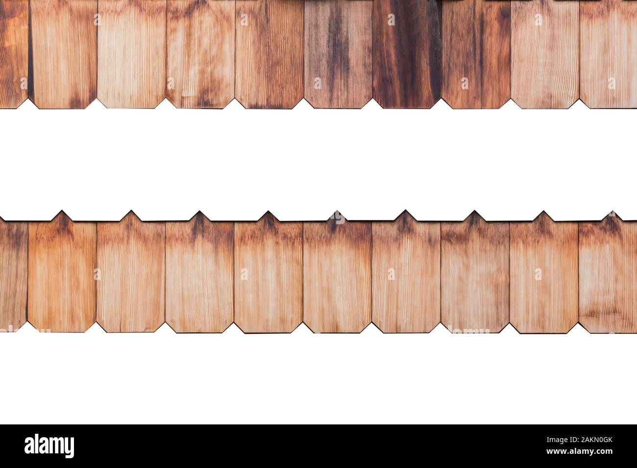 Pattern of overlap shingle wood texture background. with white space ...