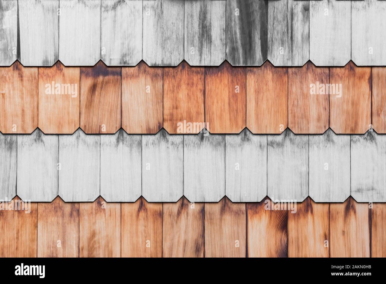 Pattern of overlap shingle wood texture background. Vintage style Stock ...