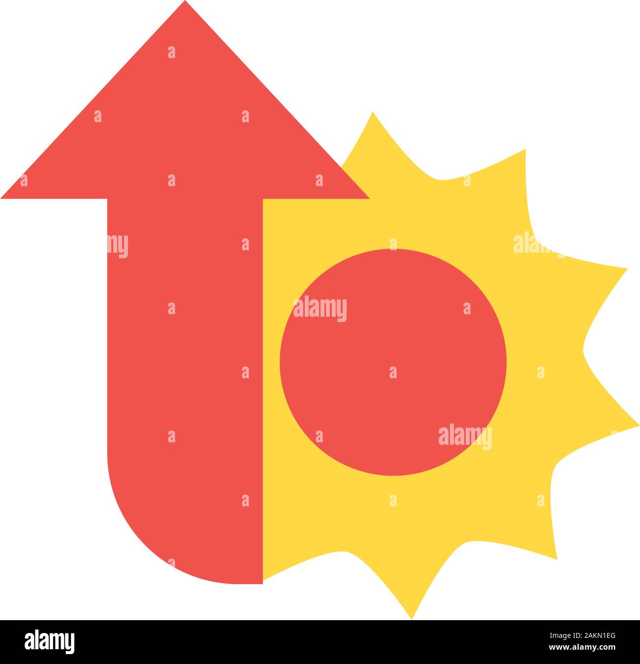 Sun and arrow design, Climate change global warning environment nature ...