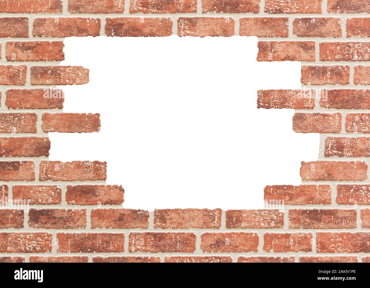 Red concrete brick wall pattern texture for background Stock Photo - Alamy