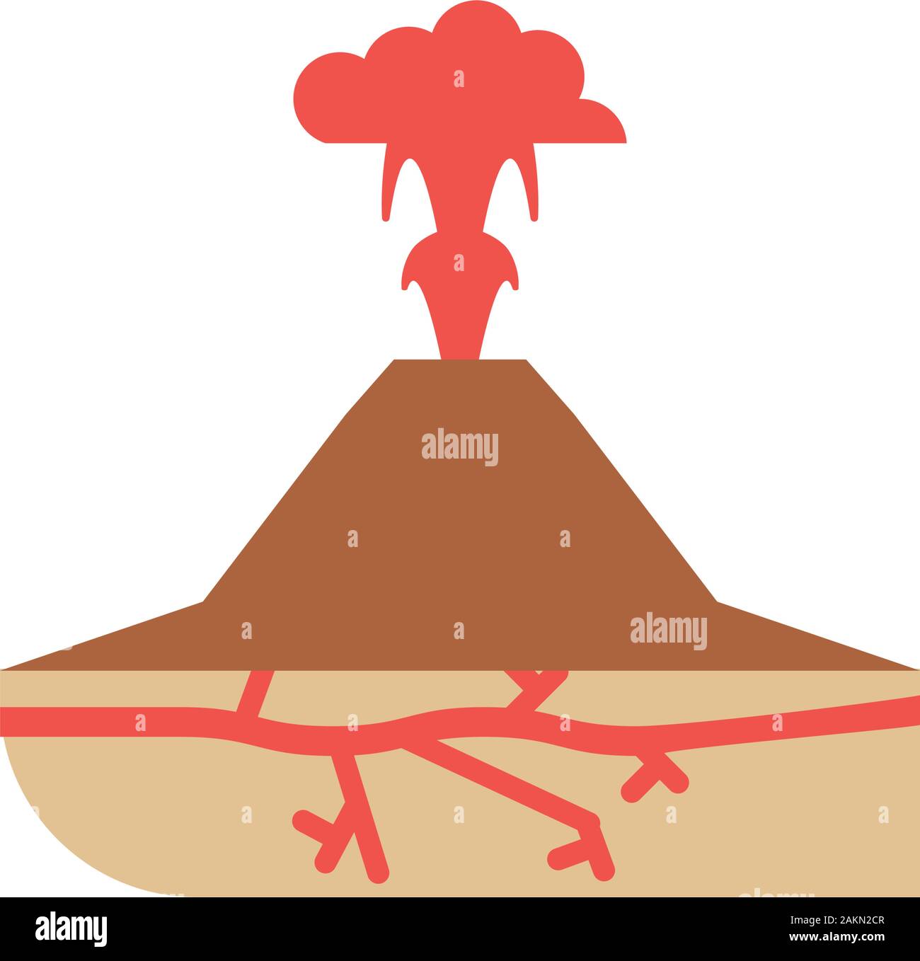 Volcano icon design, Nature element earth eco ecology conservation bio ...