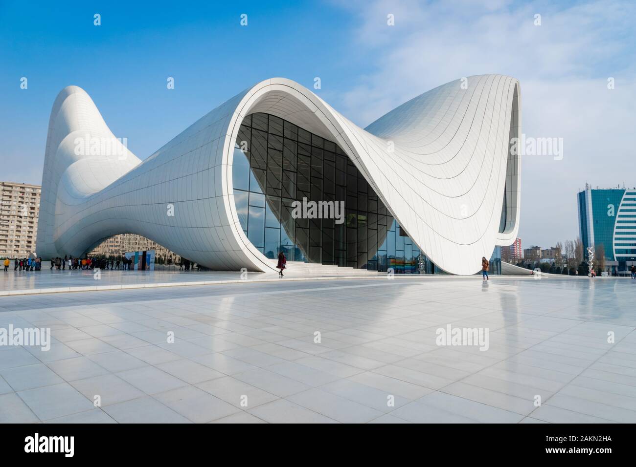 Baku, Azerbaijan - December 2019: Heydar Aliyev Center architecture ...