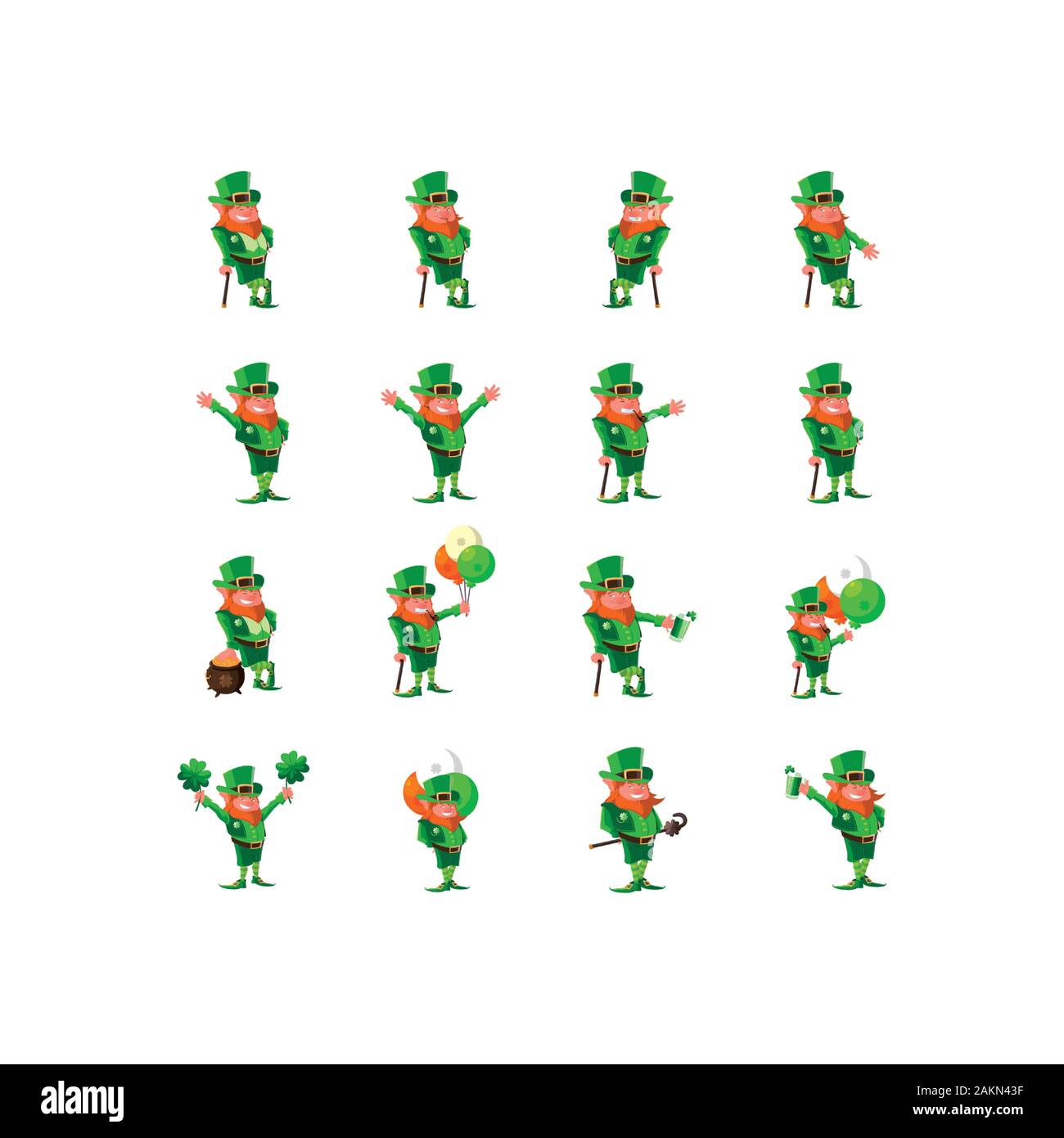 Irish beard elf icon hi-res stock photography and images - Alamy