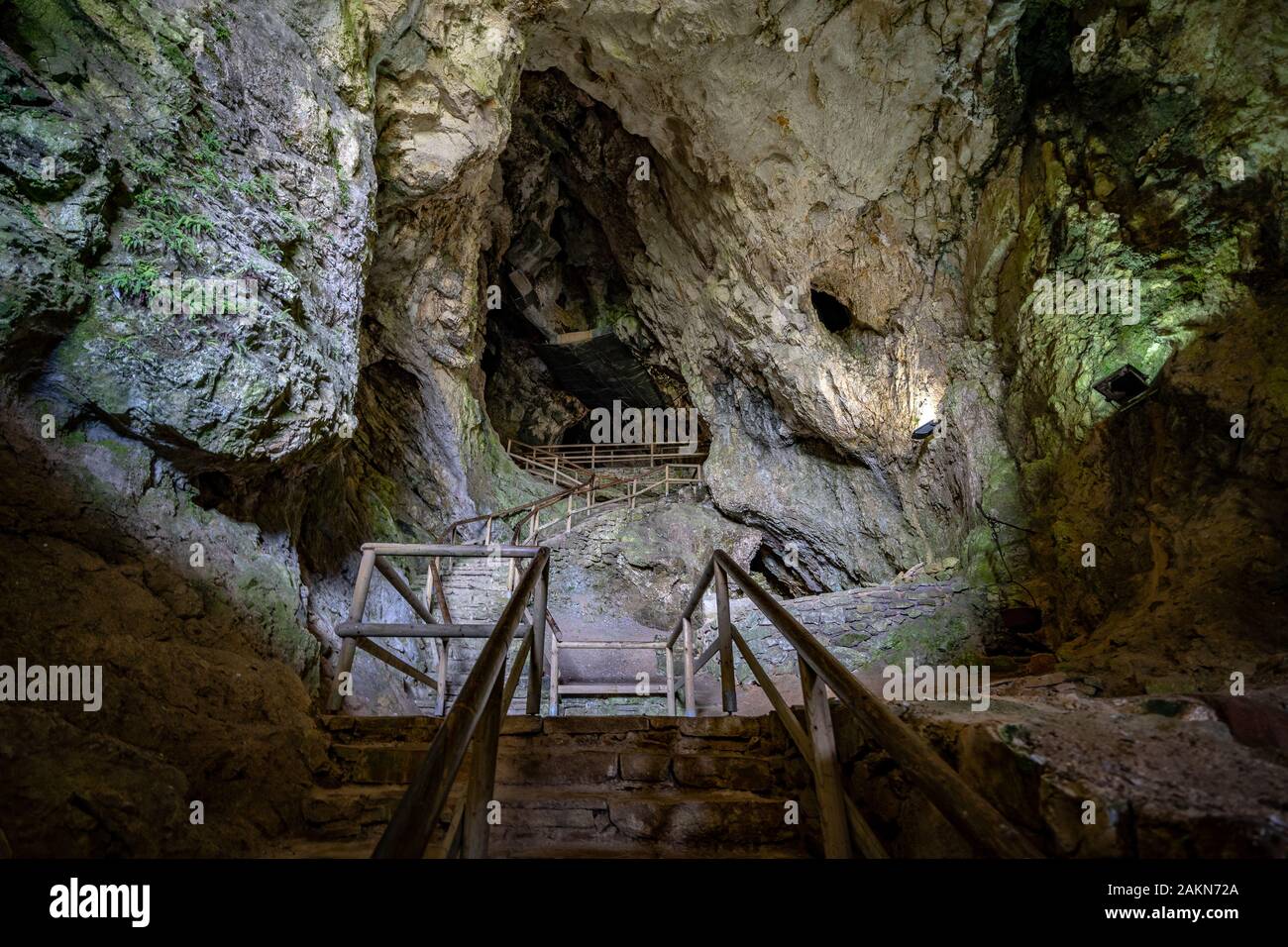 Rooms inside the cave in Predjama Castle, Slovenia Stock Photo - Alamy