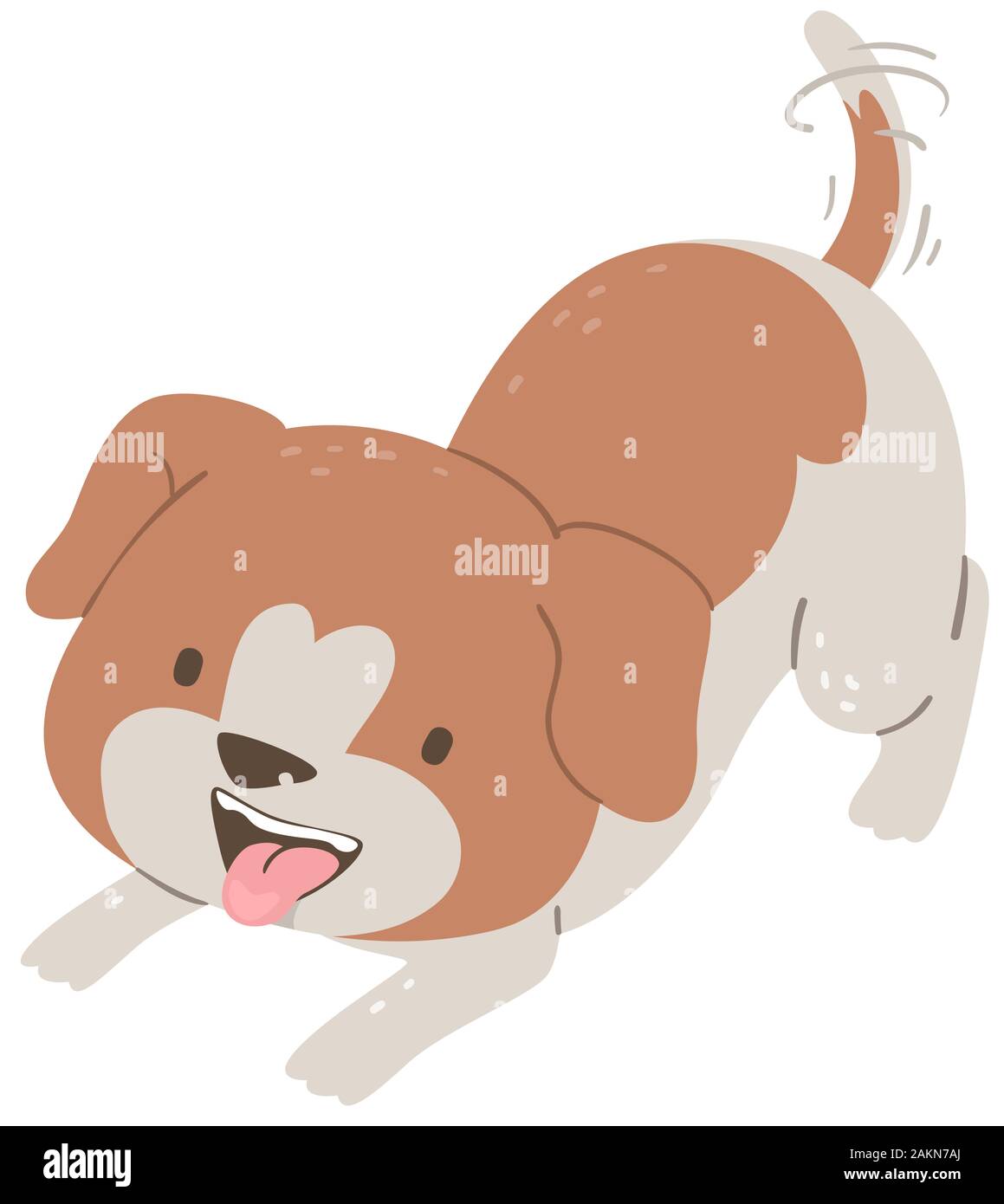 Tail wagging dog cartoon hi-res stock photography and images - Alamy
