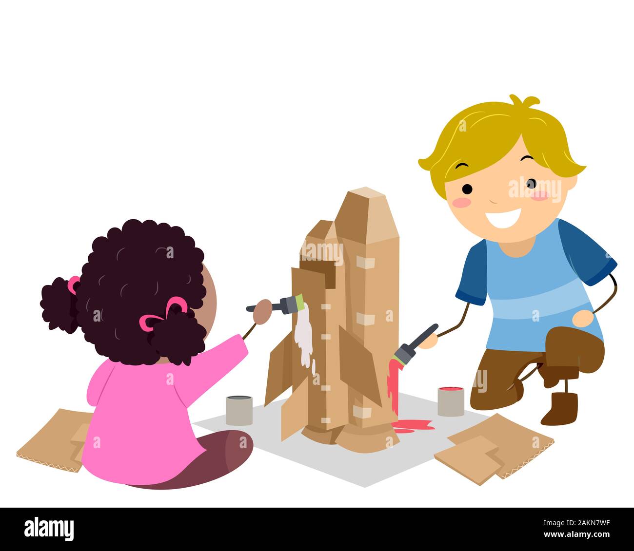 Students model making Cut Out Stock Images & Pictures - Alamy