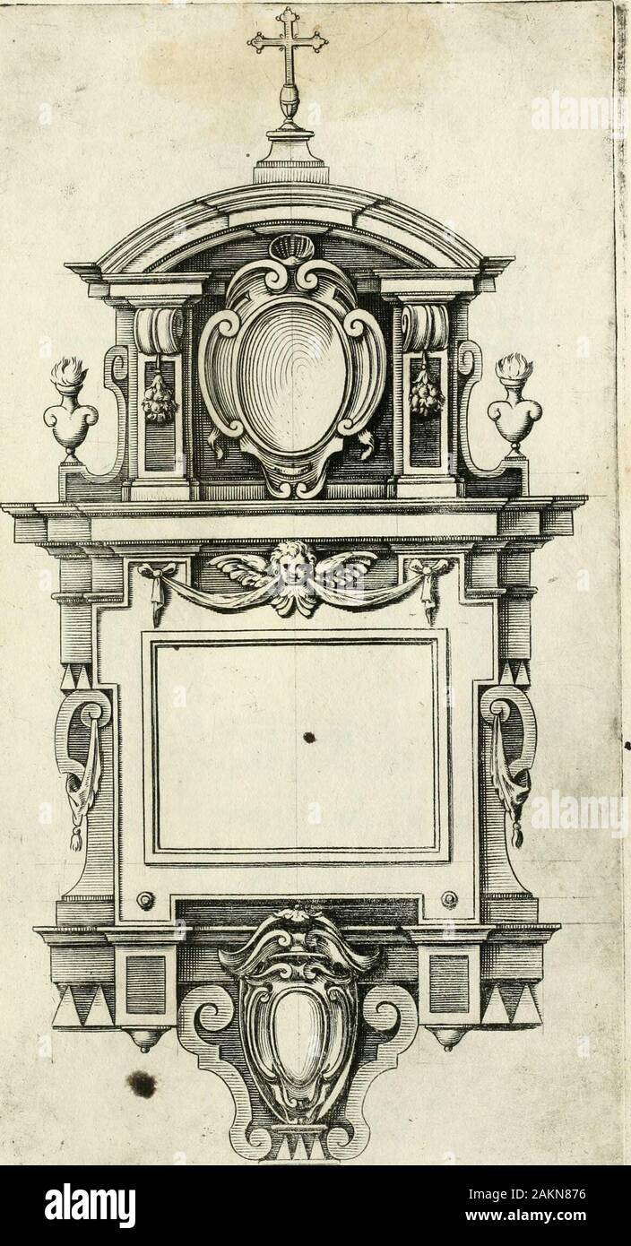 Disegni varii di depositi o' sepulcri . WJKSrtrnardtnus i( .ortonen j e ...