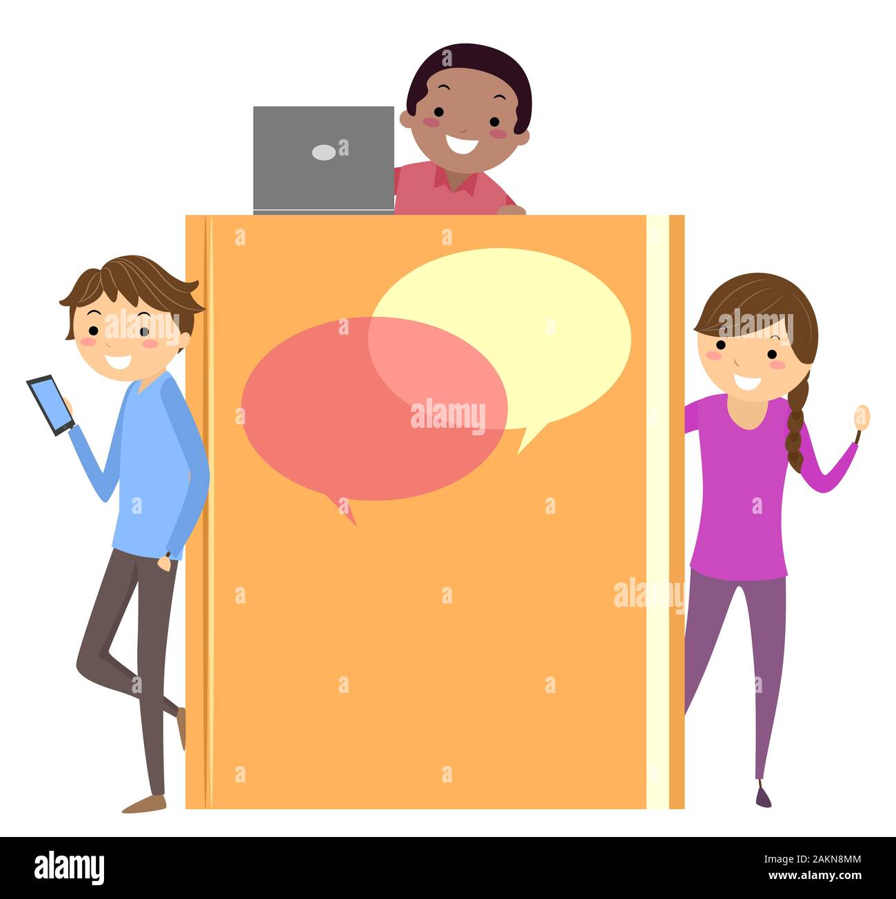 College boy girl talk school Cut Out Stock Images & Pictures - Alamy