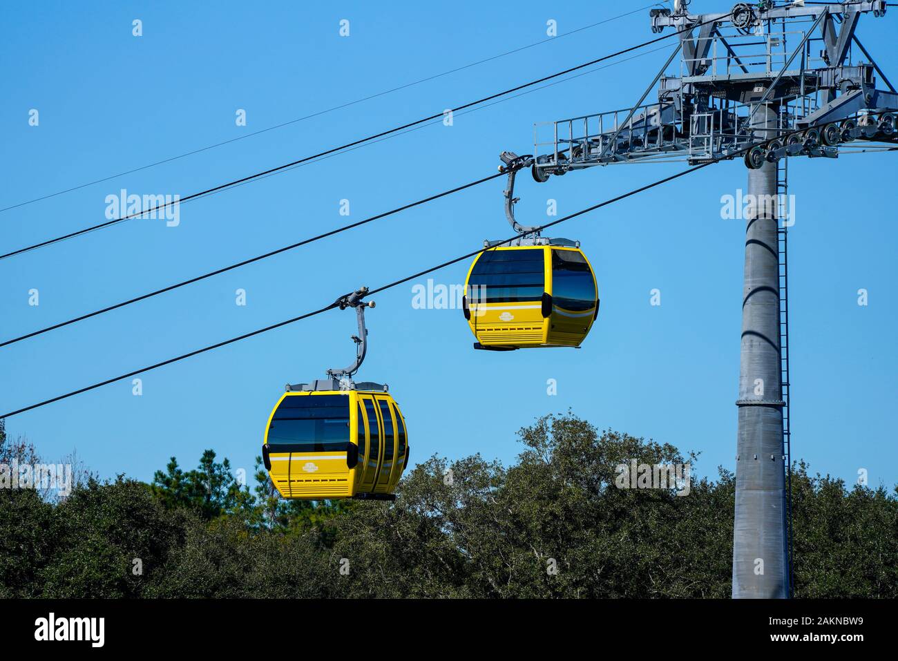 Walt Disney World Skyliner Transportation Gondola lift transports ...