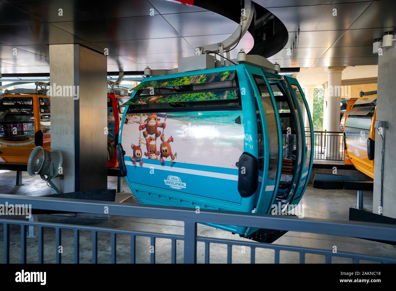 Walt Disney World Skyliner Transportation Gondola lift transports ...
