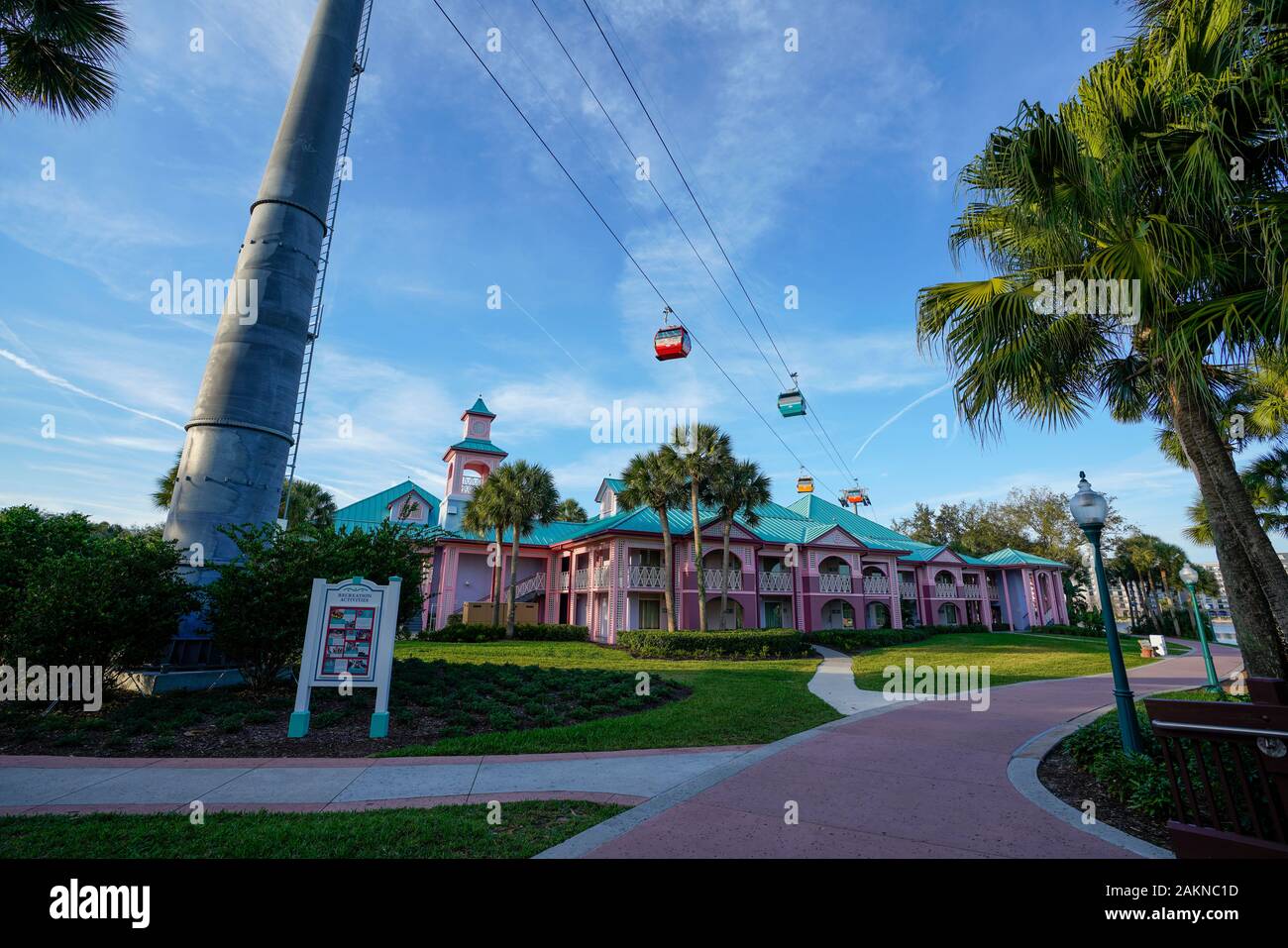 Walt Disney World Skyliner Transportation Gondola lift transports ...