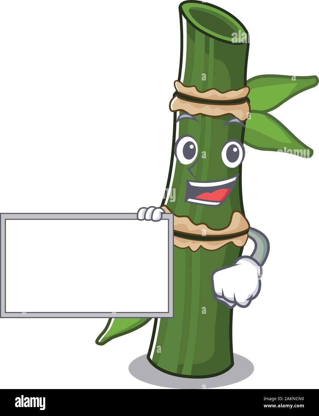 Funny bamboo cartoon character design style with board Stock Vector ...