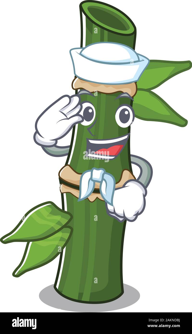 A mascot design of bamboo Sailor wearing hat Stock Vector Image & Art ...