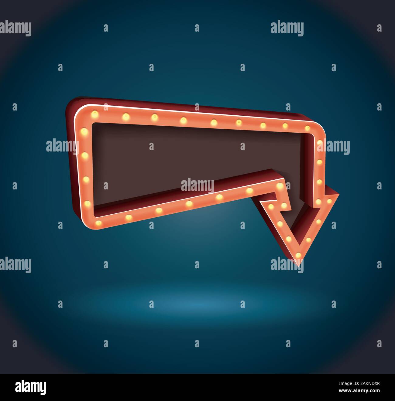 Retro arrow with space for text blue background .vector Stock Vector ...