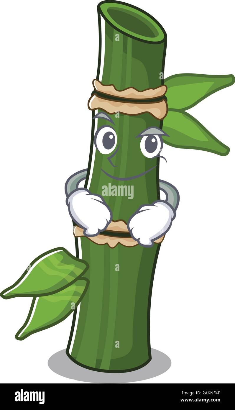 Cool bamboo mascot character with Smirking face Stock Vector Image ...