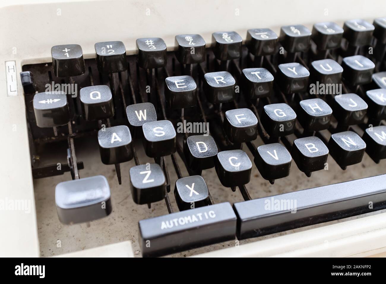 vintage style black color rusty keyboard closeup Stock Photo - Alamy
