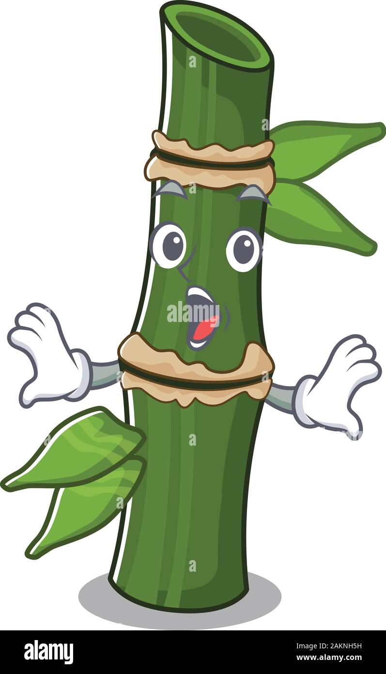 Bamboo cartoon character design on a surprised gesture Stock Vector ...