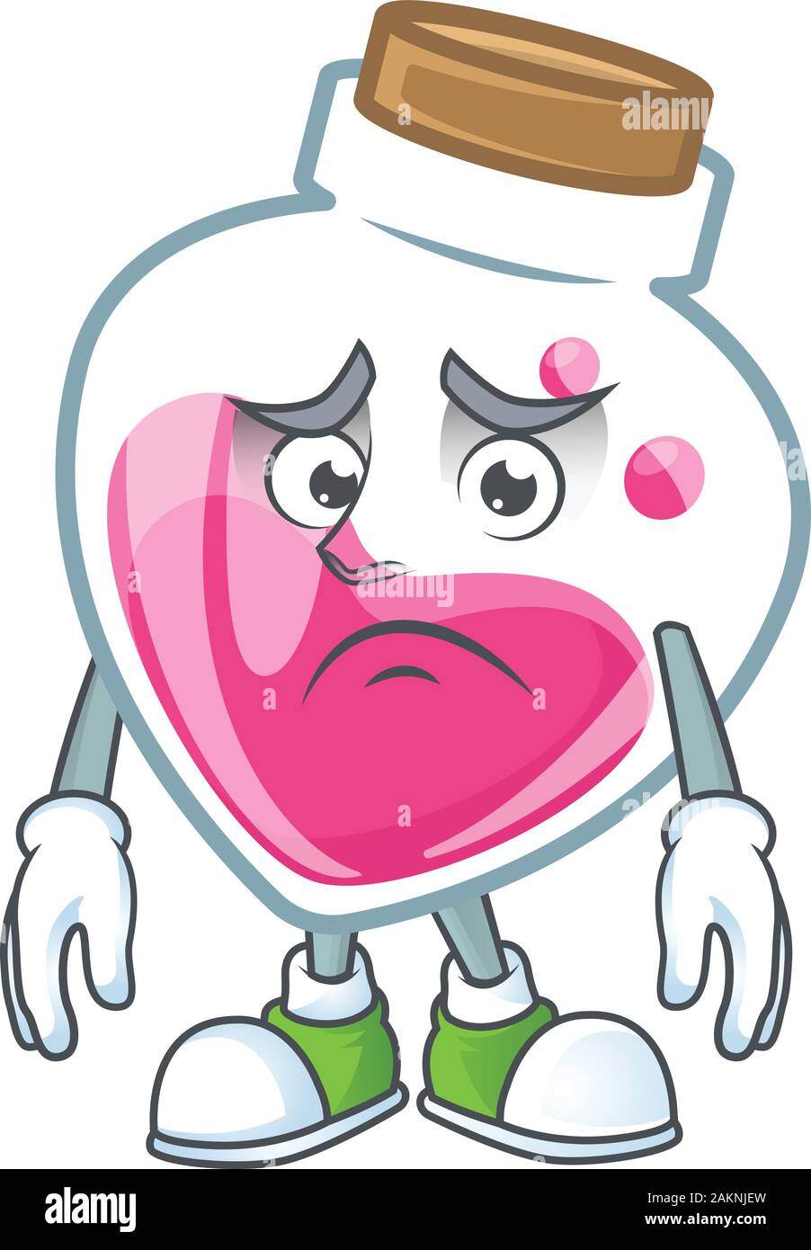 A picture of pink potion showing afraid look face Stock Vector Image ...