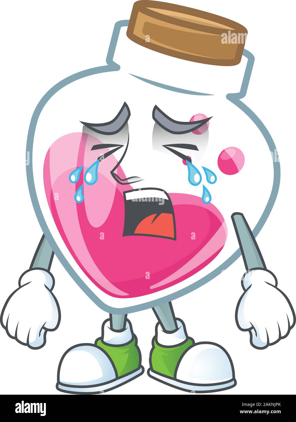 Sad of pink potion cartoon mascot style Stock Vector Image & Art - Alamy