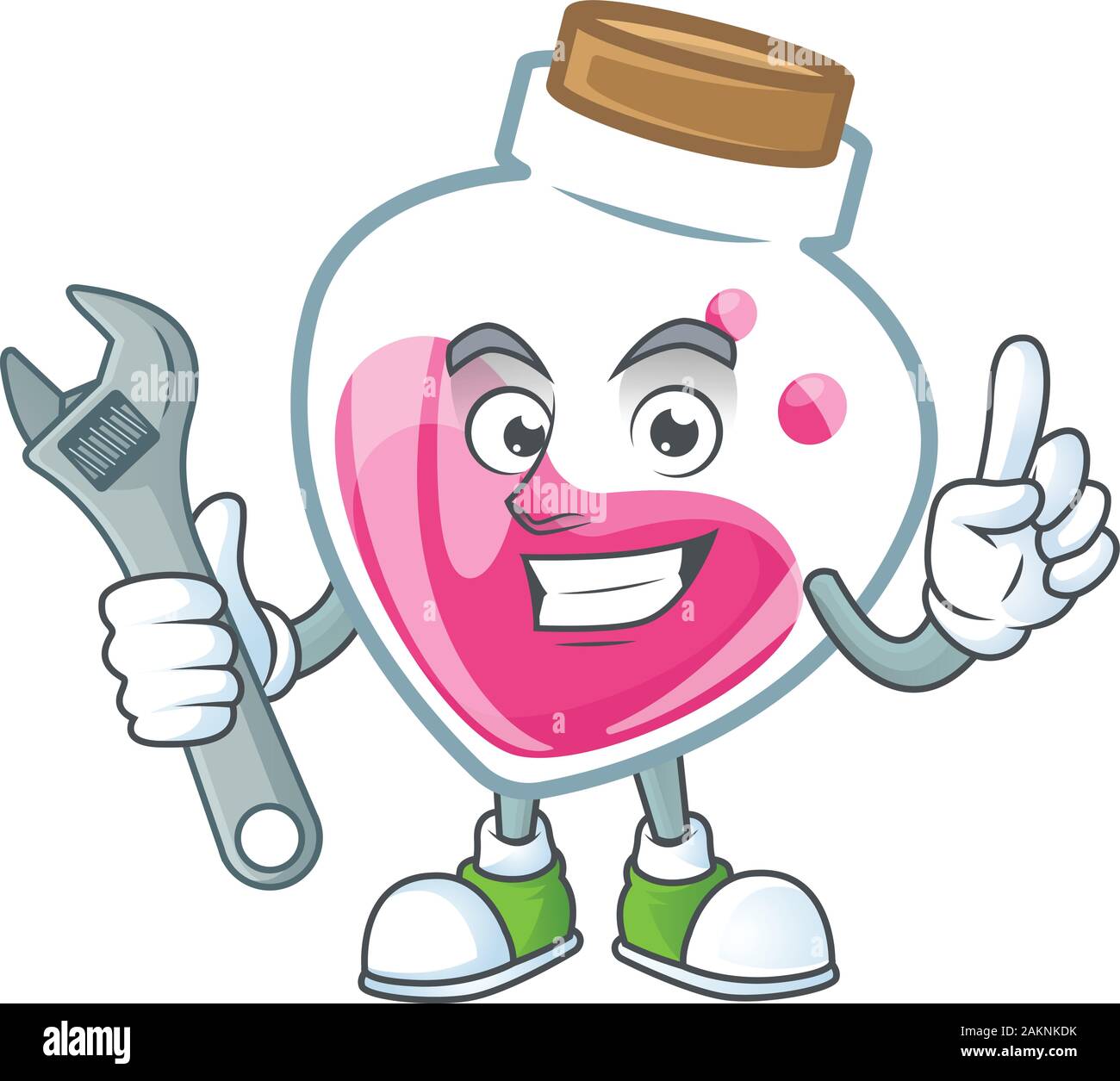 Smart Mechanic pink potion cartoon character design Stock Vector Image ...