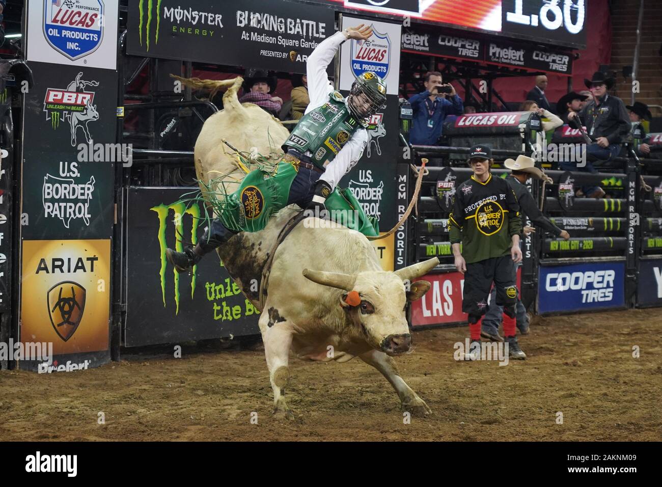 Jess Lockwood rides JC's Gangster during the Professional Bull Riders ...