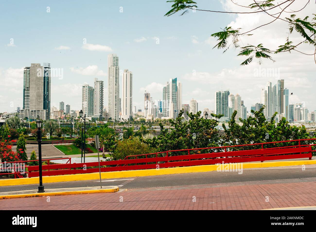 Skyline of Panama City - modern skyscraper buildings in downtown ...