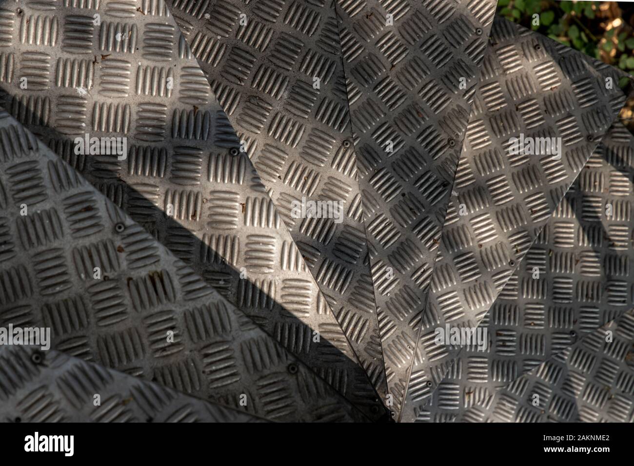 Upside view of a Stainless steel ladder spiral staircase, Top view ...