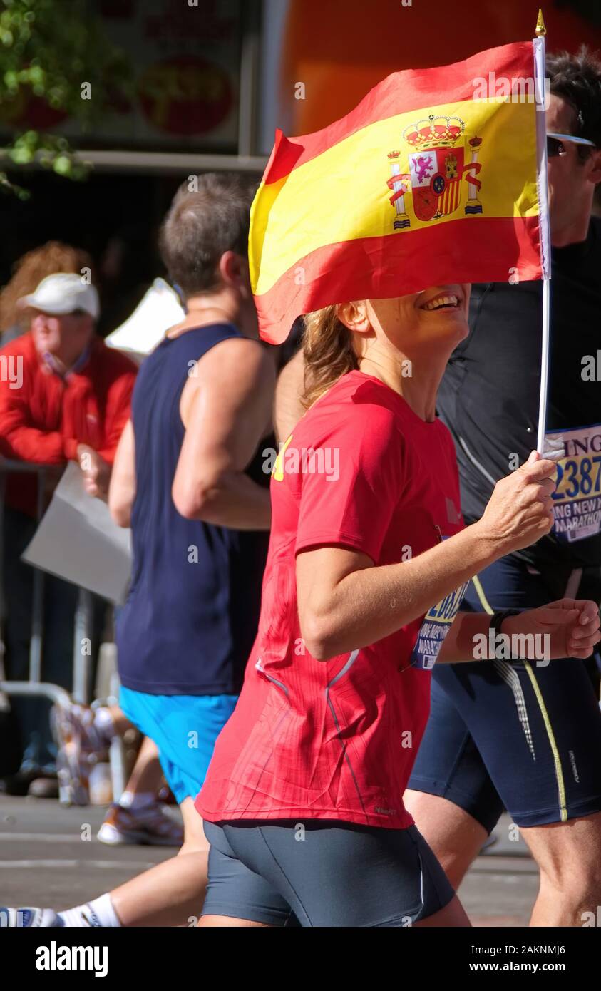Runners carrying flag hi-res stock photography and images - Alamy