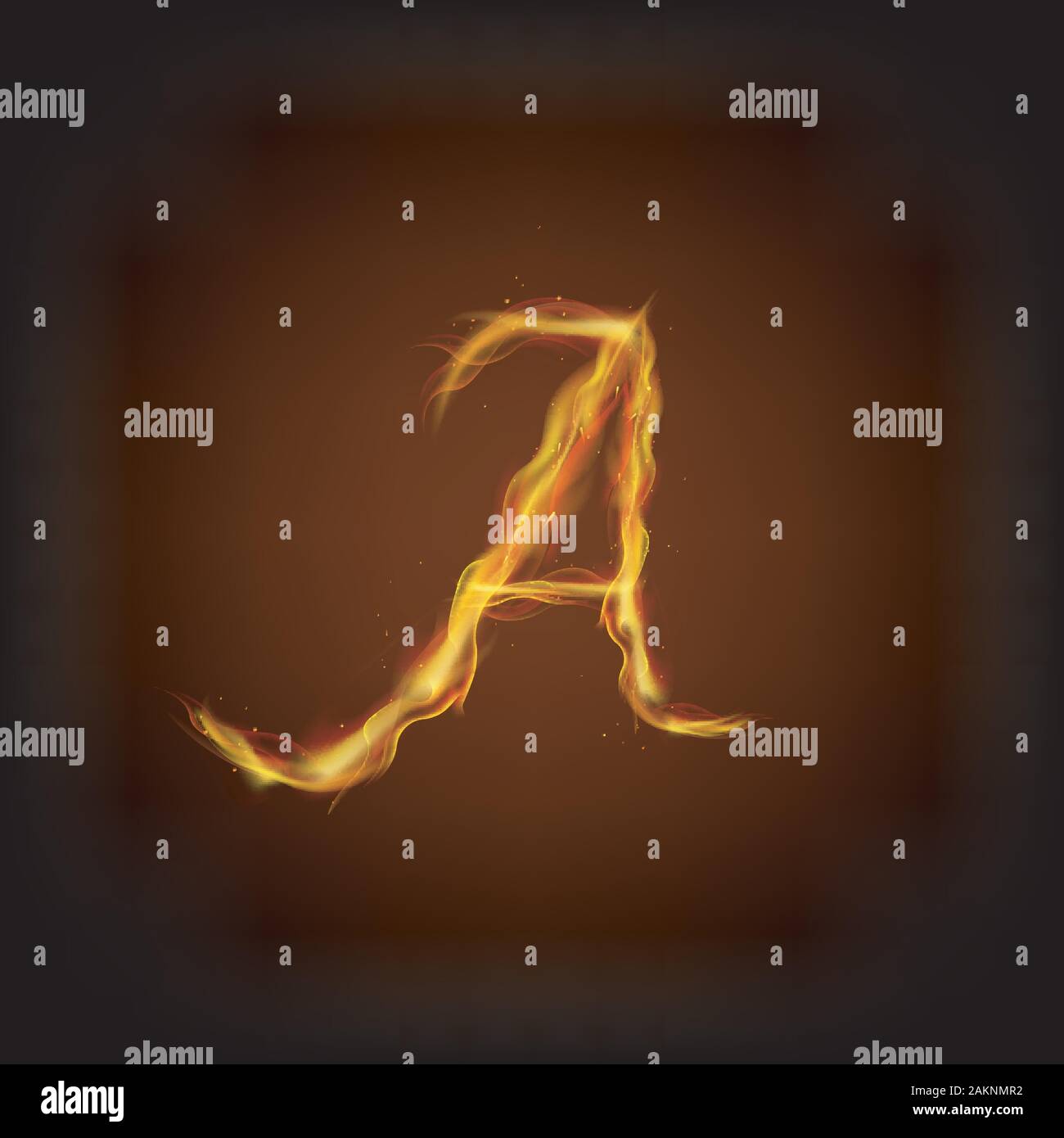 Letter of fire. vector Stock Vector Image & Art - Alamy