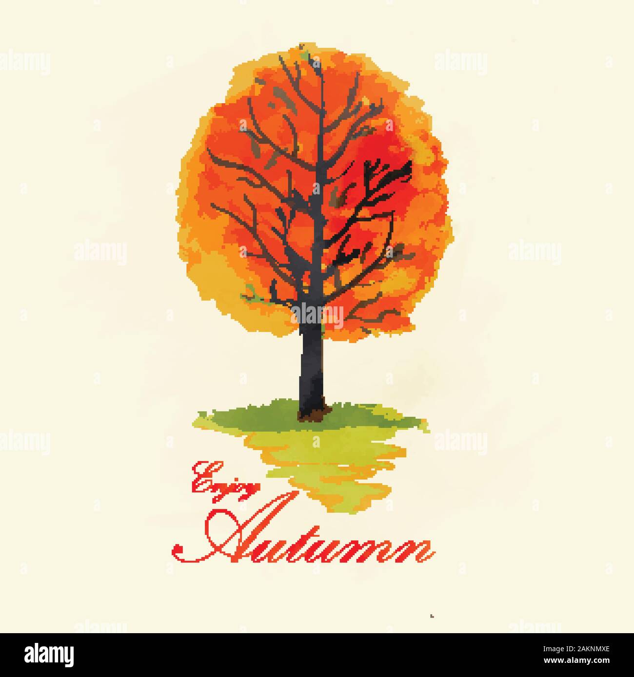Abstract autumn tree. vector Stock Vector Image & Art - Alamy