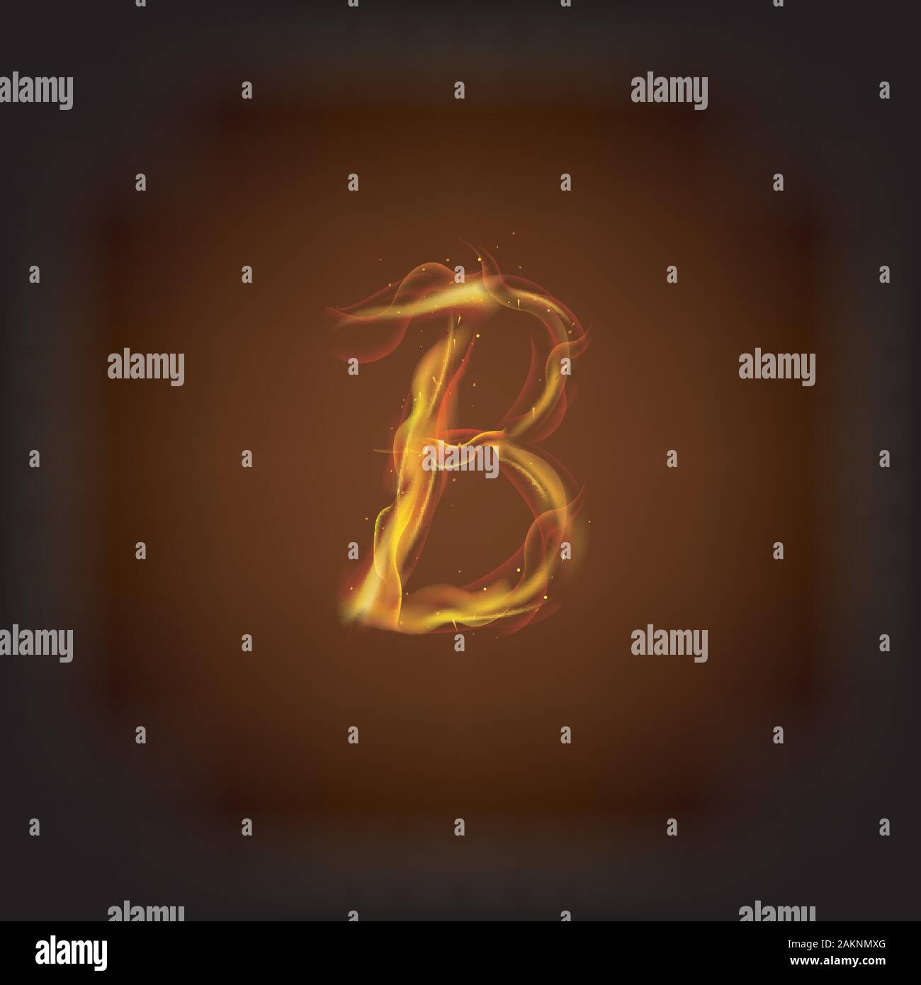 Letter of fire. vector Stock Vector Image & Art - Alamy