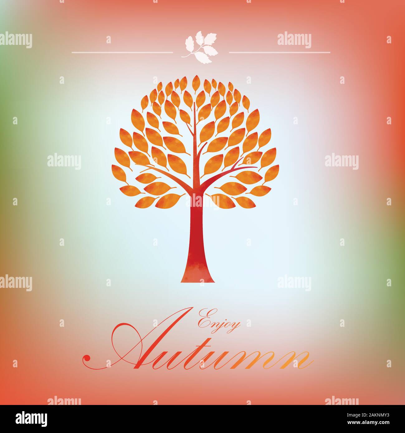 Tree autumn background. vector Stock Vector Image & Art - Alamy